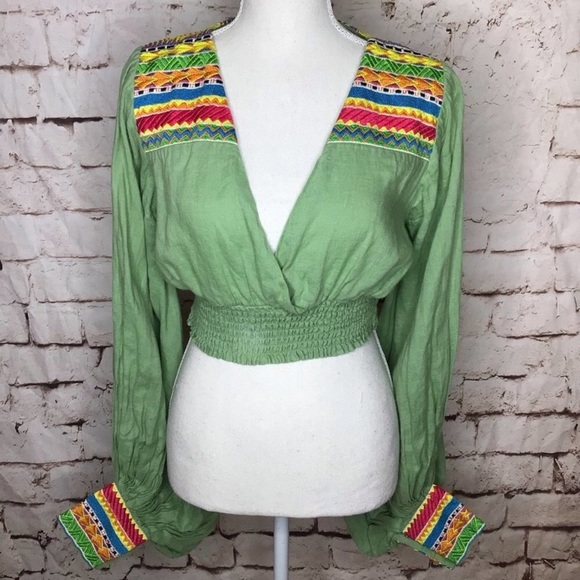 All Things Mochi | Tops | All Things Mochi Embroidered Cora Crop Top ...